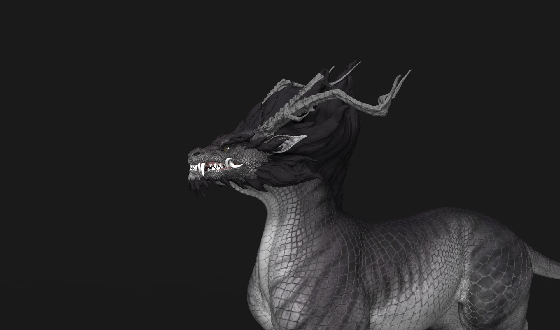 ArtStation - 写实化麒麟设计 未完成 Realistic Kylin design wip