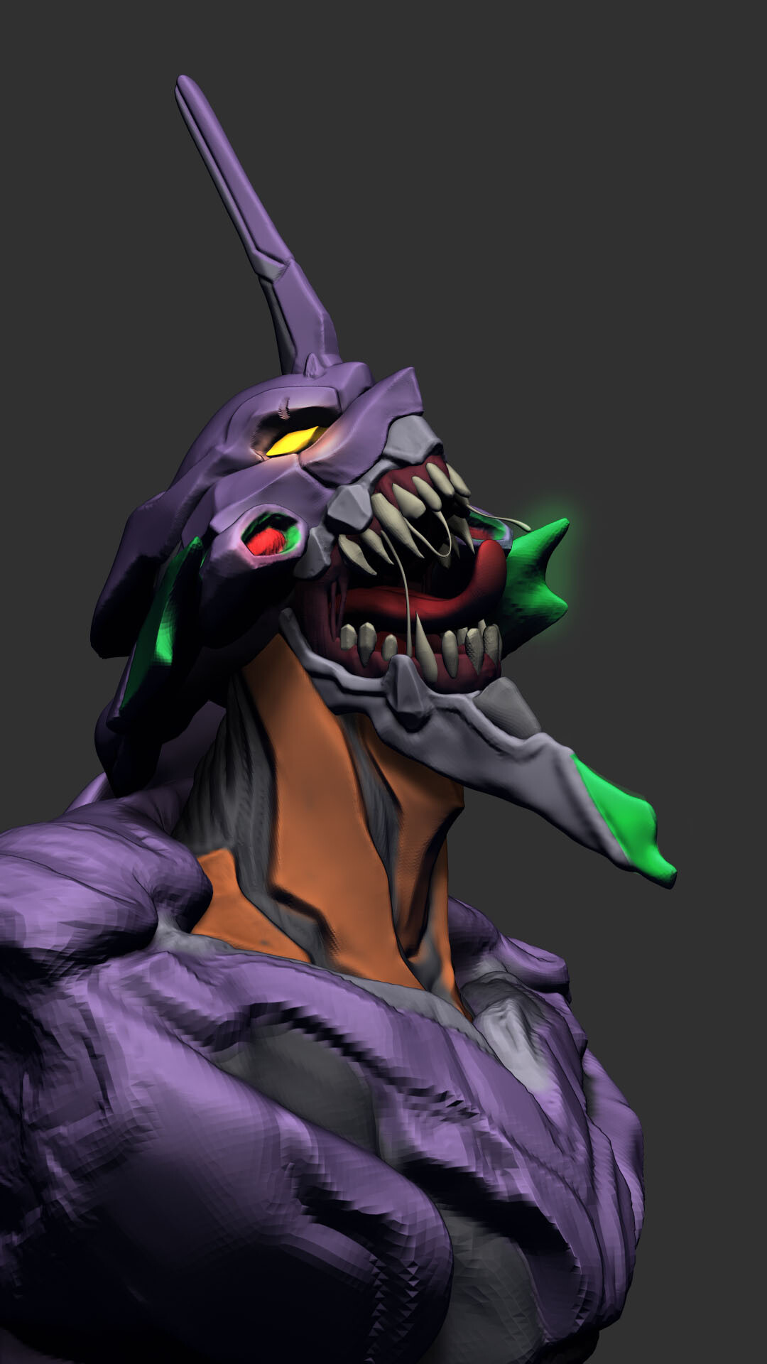 ArtStation - Evangelion Unit 01 - Sketch Practice