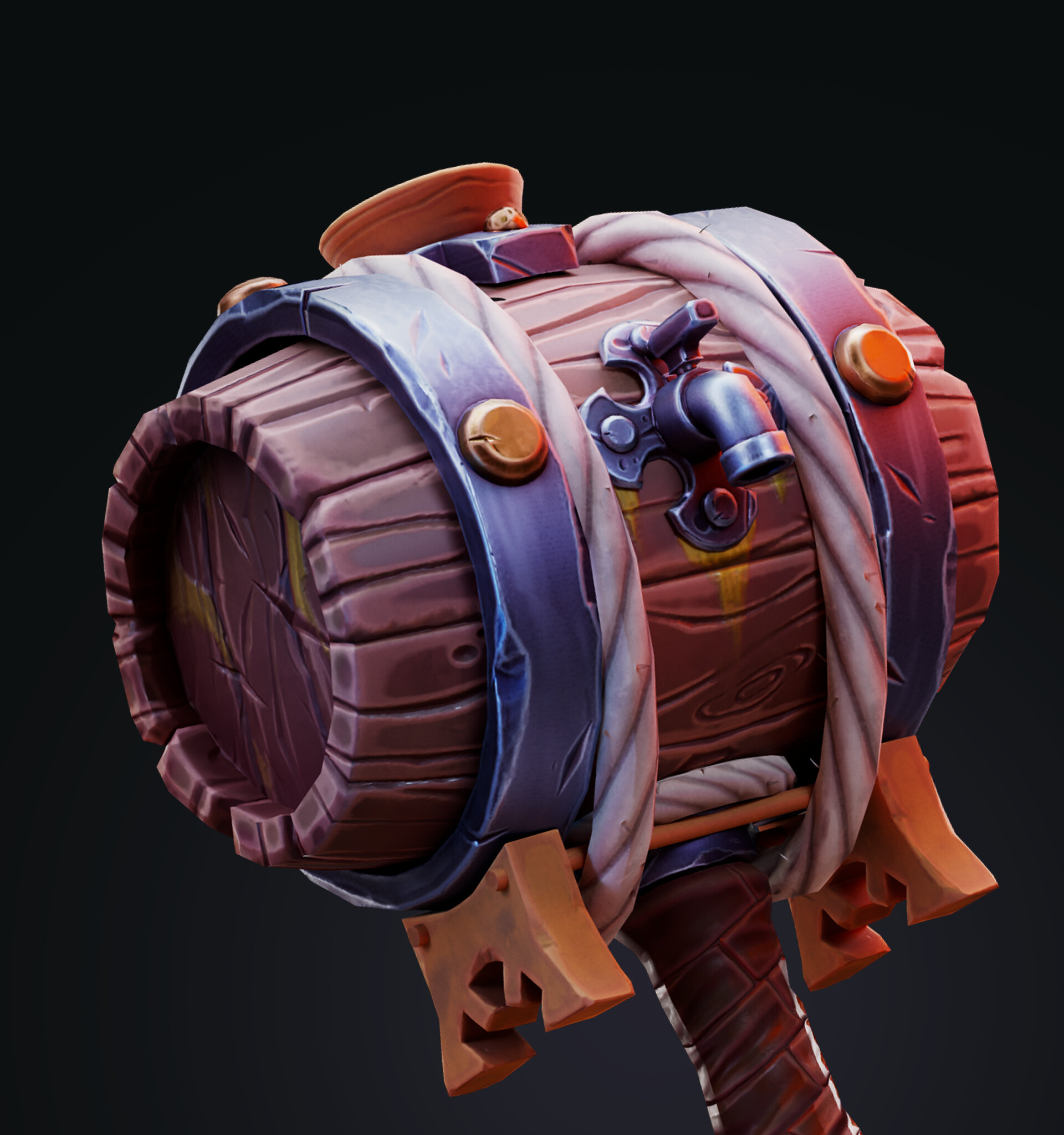 ArtStation - Stylized Barrel Hammer