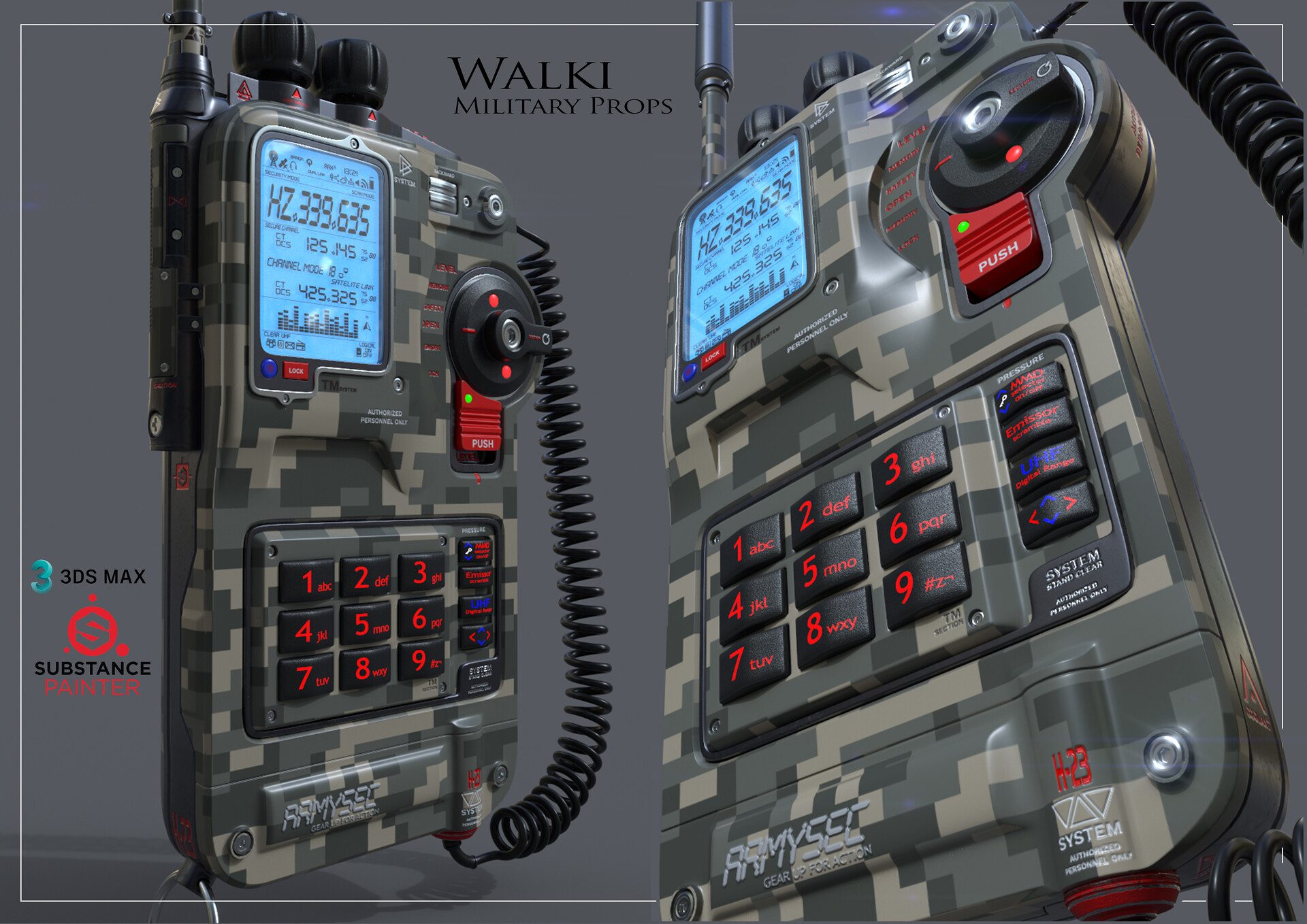 ArtStation - Walki Talki Military Props
