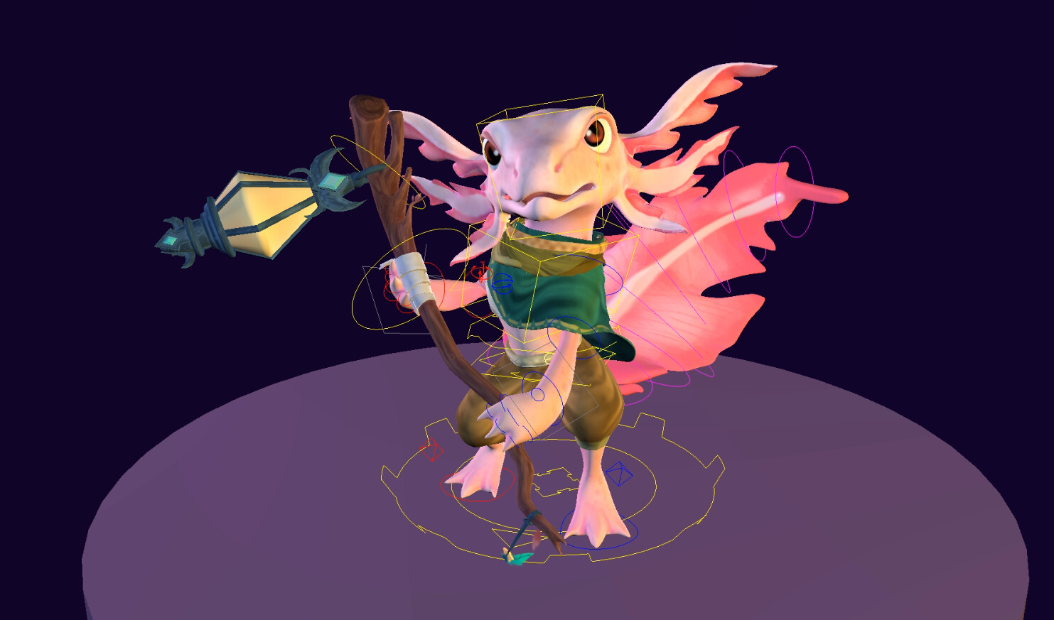 ArtStation - Biped Axolotl Rig (Main Character - 'Cabinet of Curiosities')