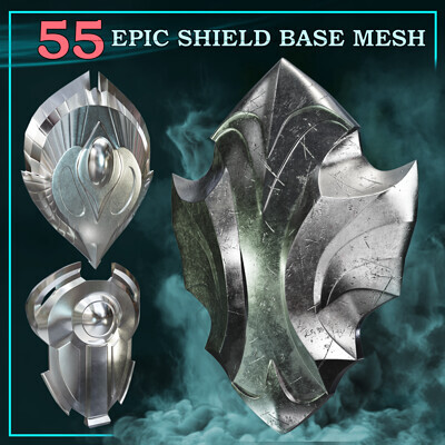 ArtStation - 55 Epic Shield Base Mesh - VOL 02 ( Game Ready )