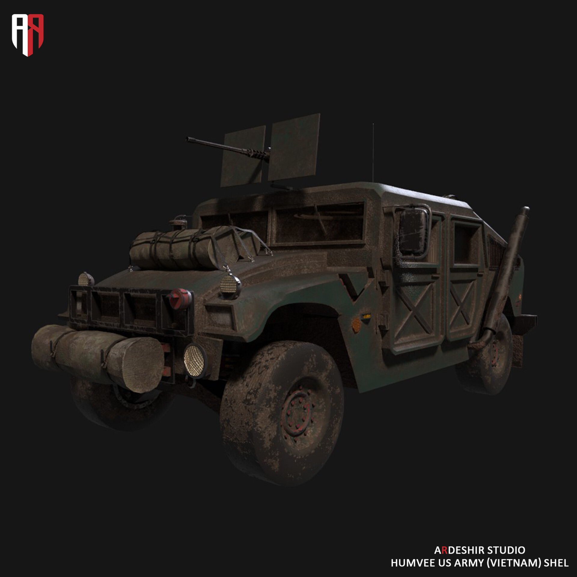 ArtStation - Humvee Army (Vietnam) Shell (Game Ready)