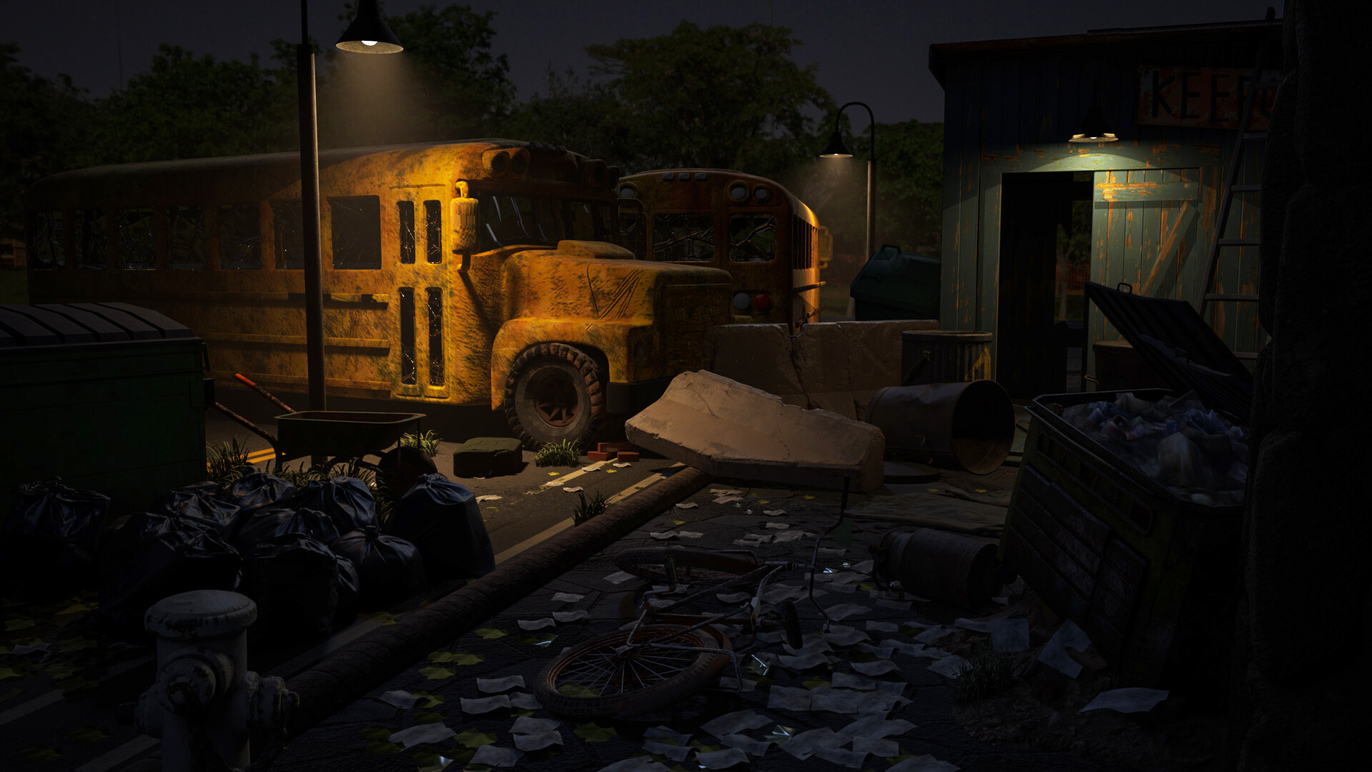 ArtStation - Post Apocalyptic Concept Art | 3D Environment | Lighting