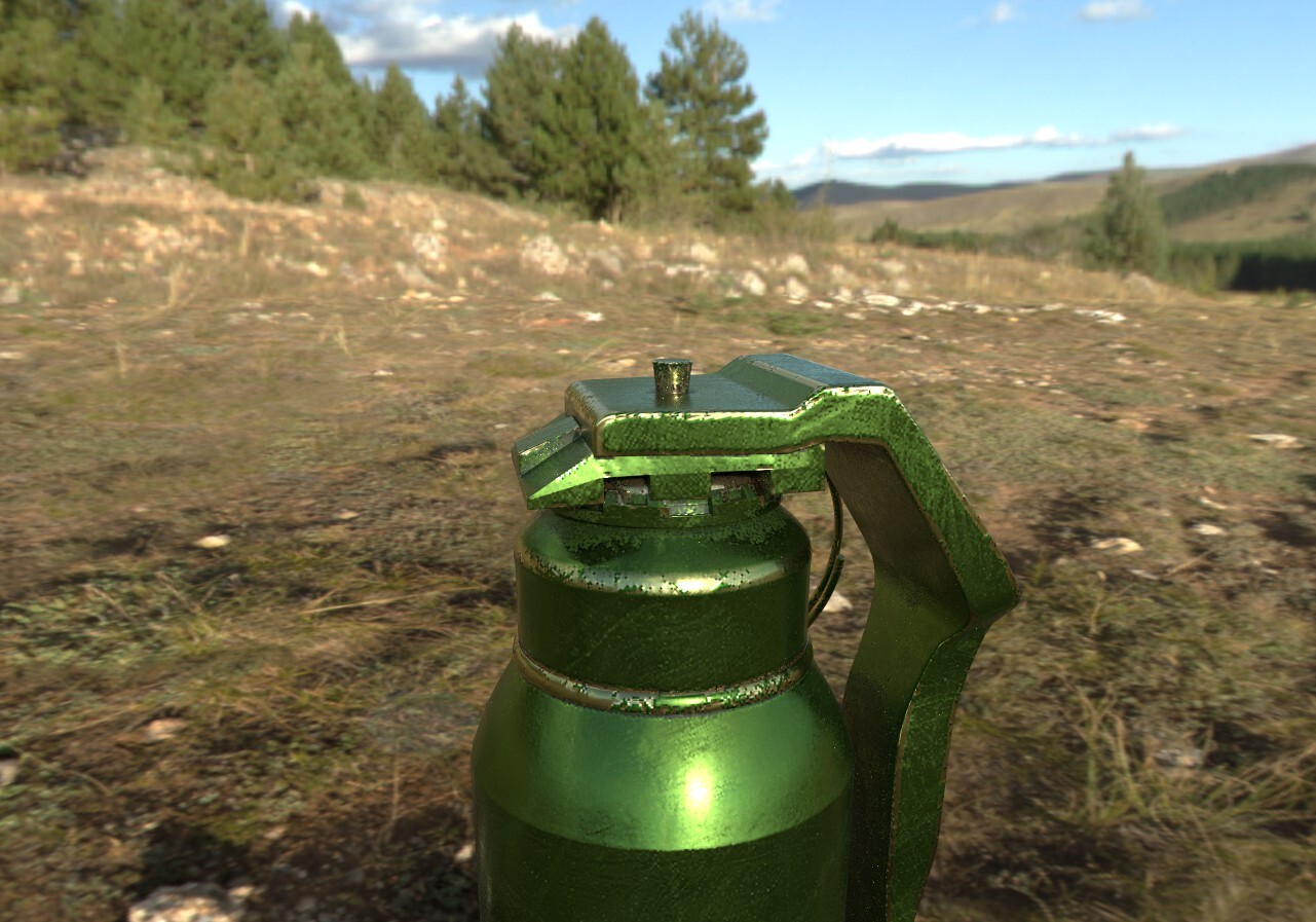 ArtStation - hard surface modeling and texturing for smoke granide