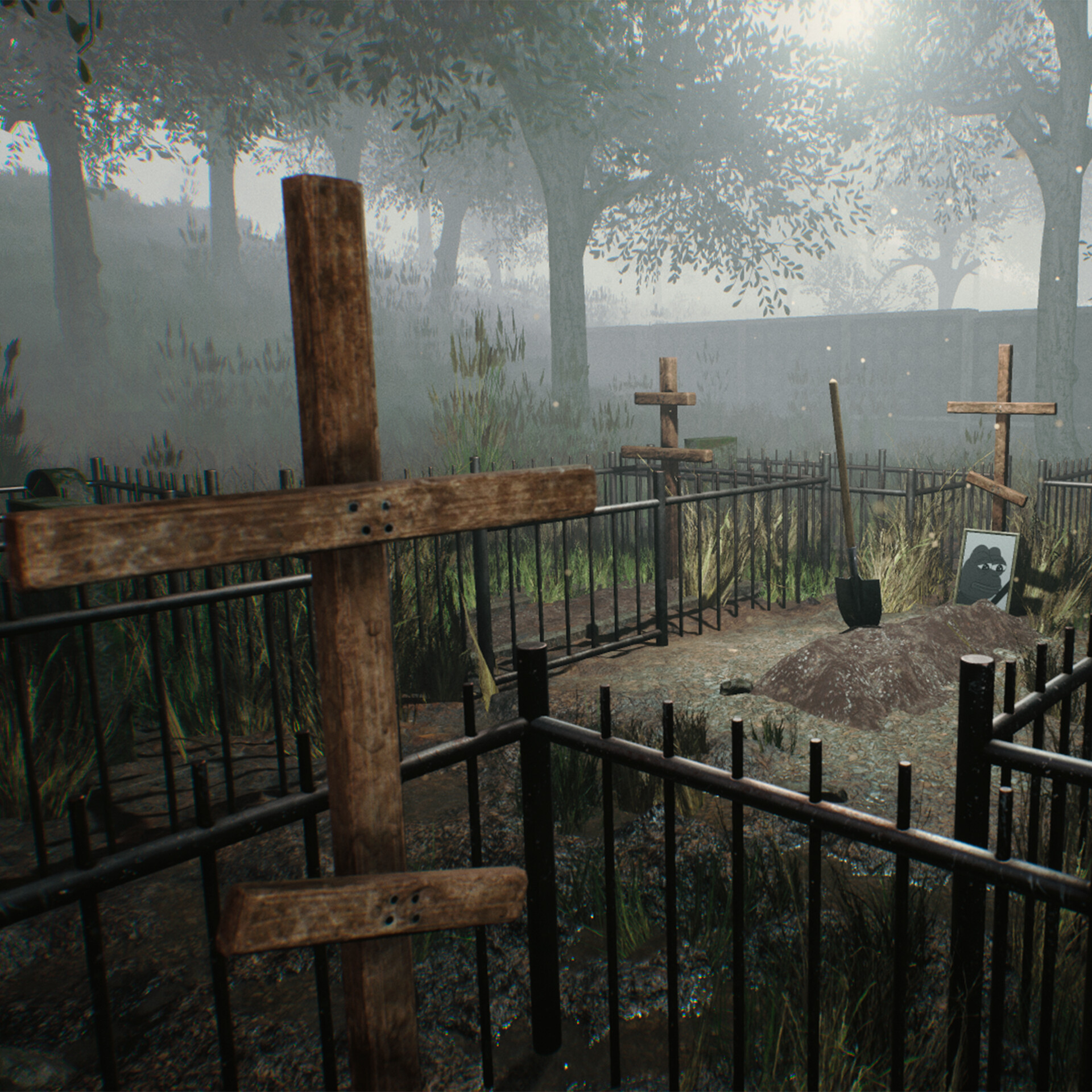 ArtStation - Cemetery: Pepe the frog's grave