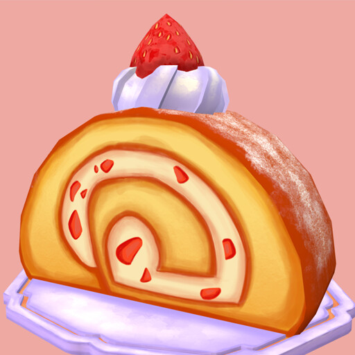 ArtStation - 3D Handpainted Role Cake