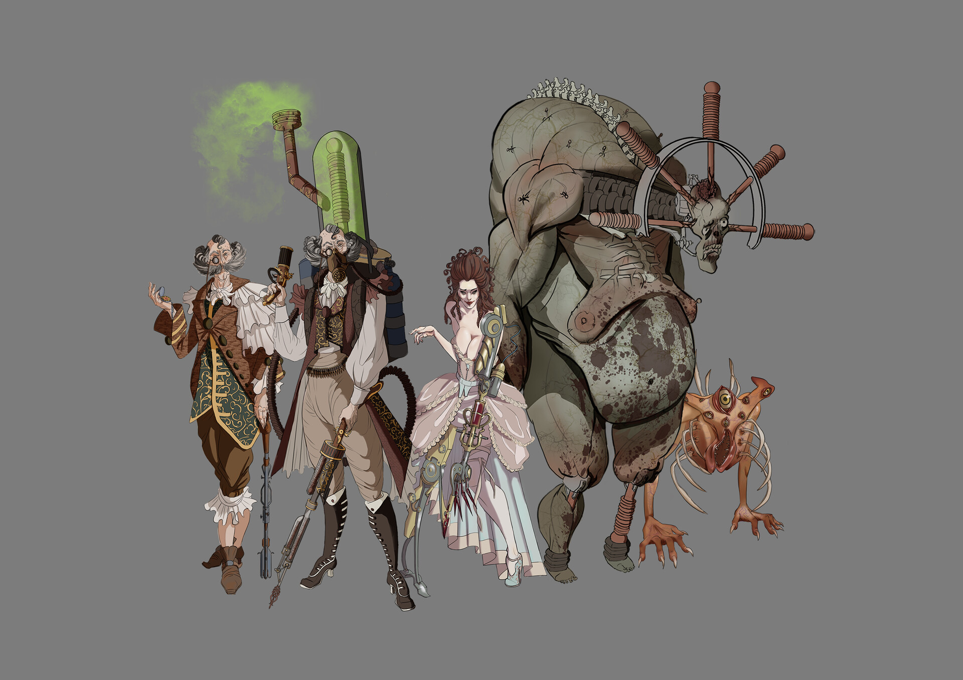 ArtStation - Fantasy horror project - Line up Character