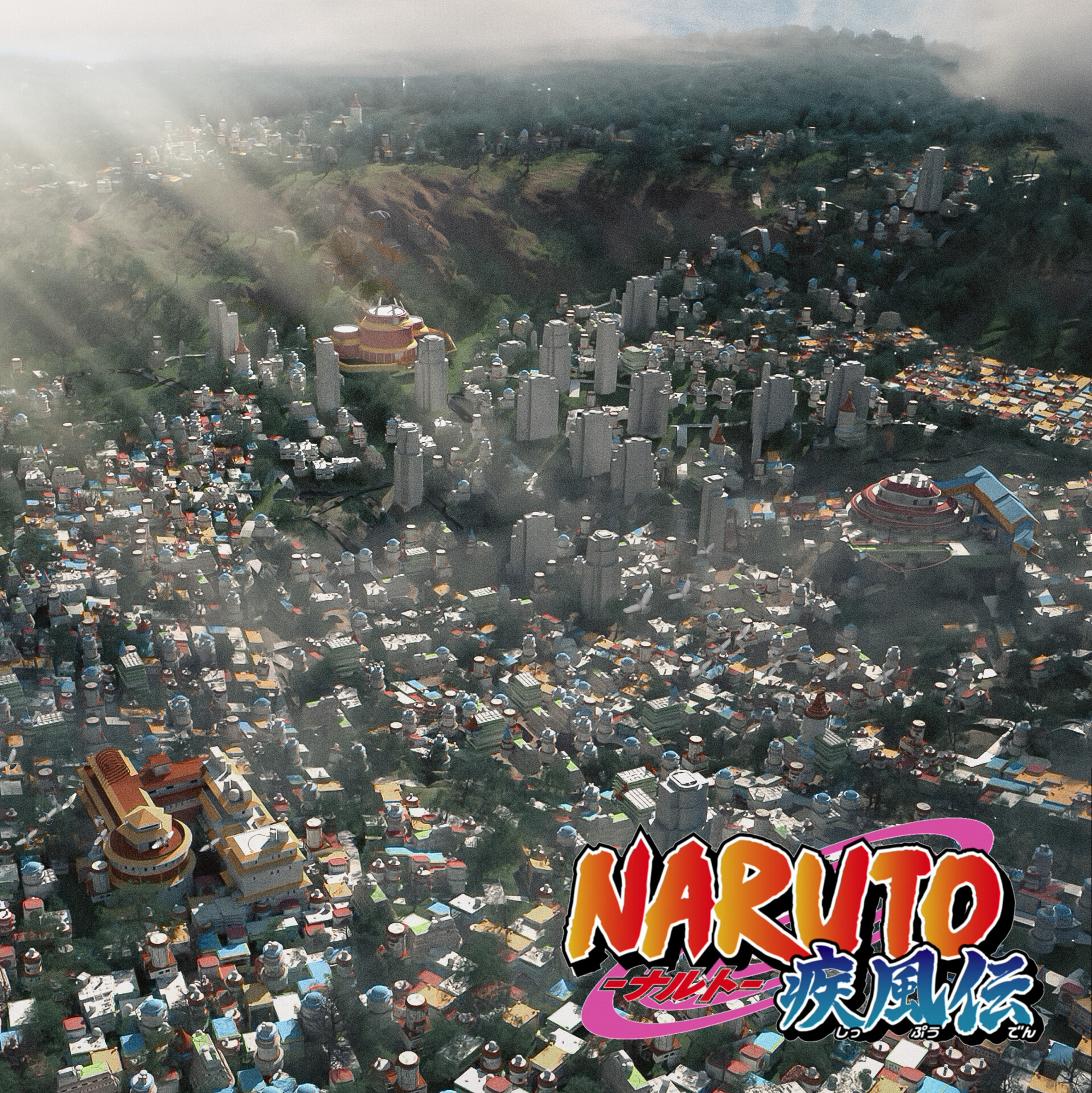 ArtStation - Hidden Leaf Village (Naruto)