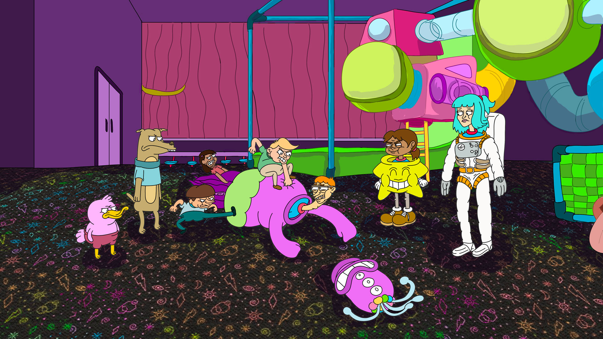 ArtStation - Wienerduck! - Starcade Pizza Storyboard