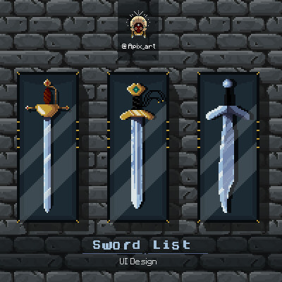 ArtStation - Sword List - UI Design