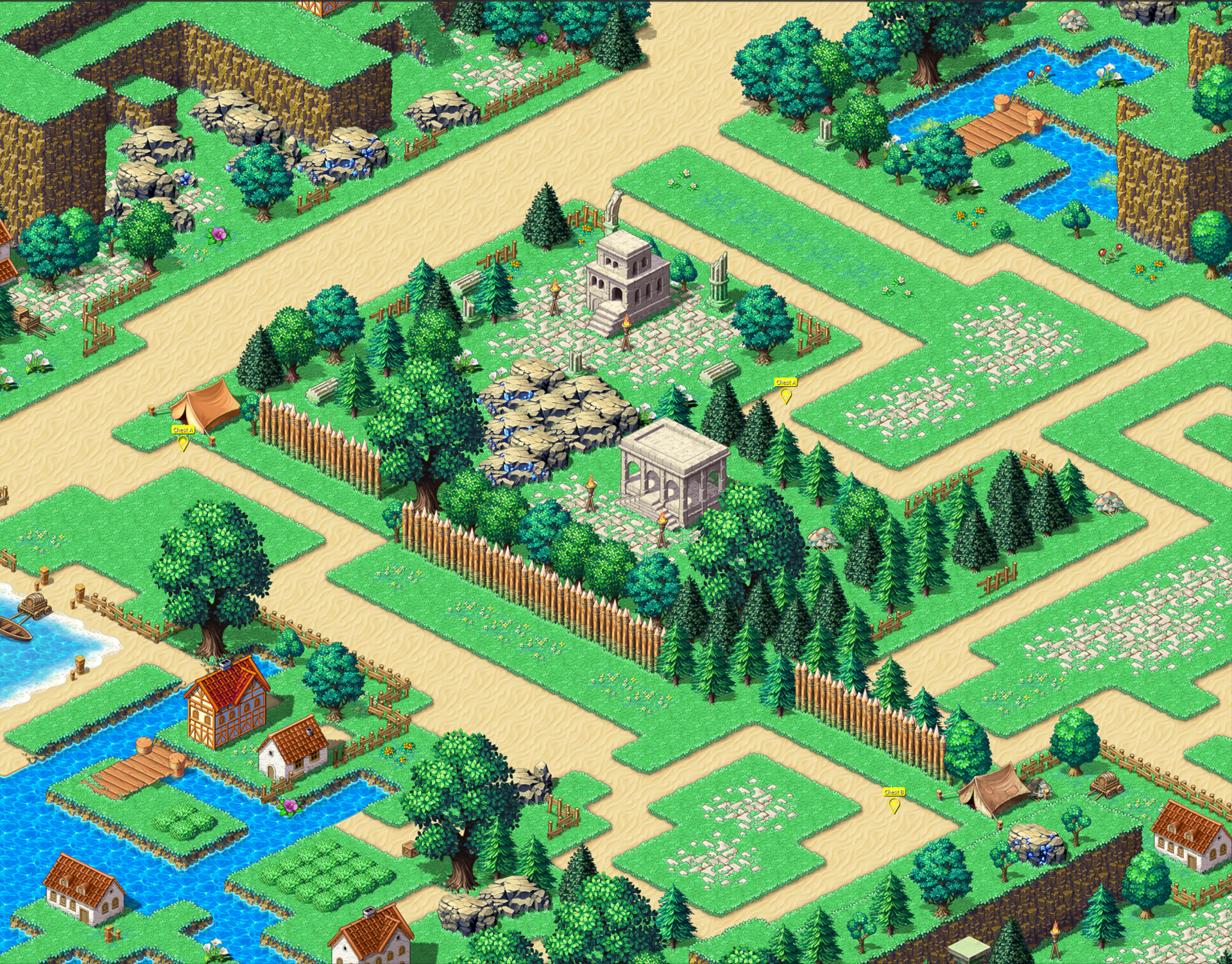 ArtStation - Commission - Level design decoration - map Chinese Rizzet ...