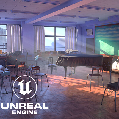 ArtStation - Unreal Engine - Music Classroom