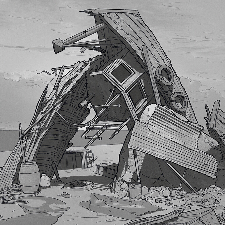 ArtStation - Boat Shelter