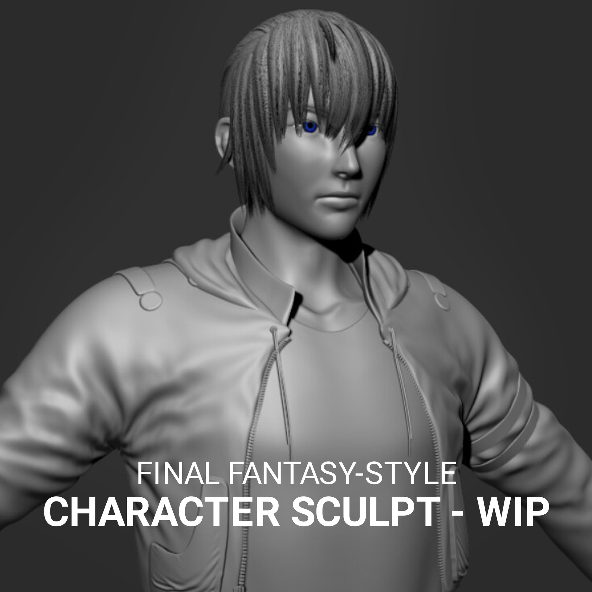 ArtStation - Final Fantasy Style Character Sculpt - WIP