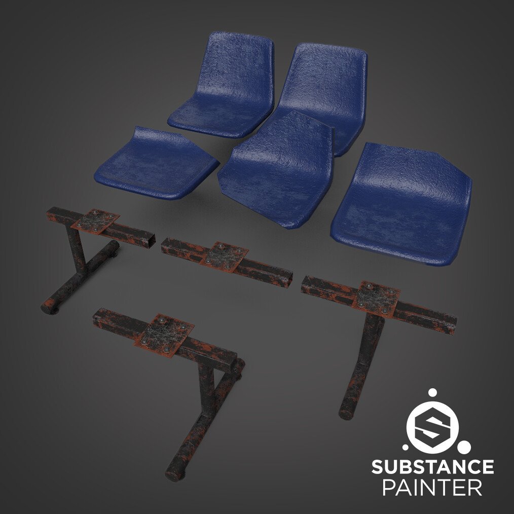 ArtStation - Modular Old Bench