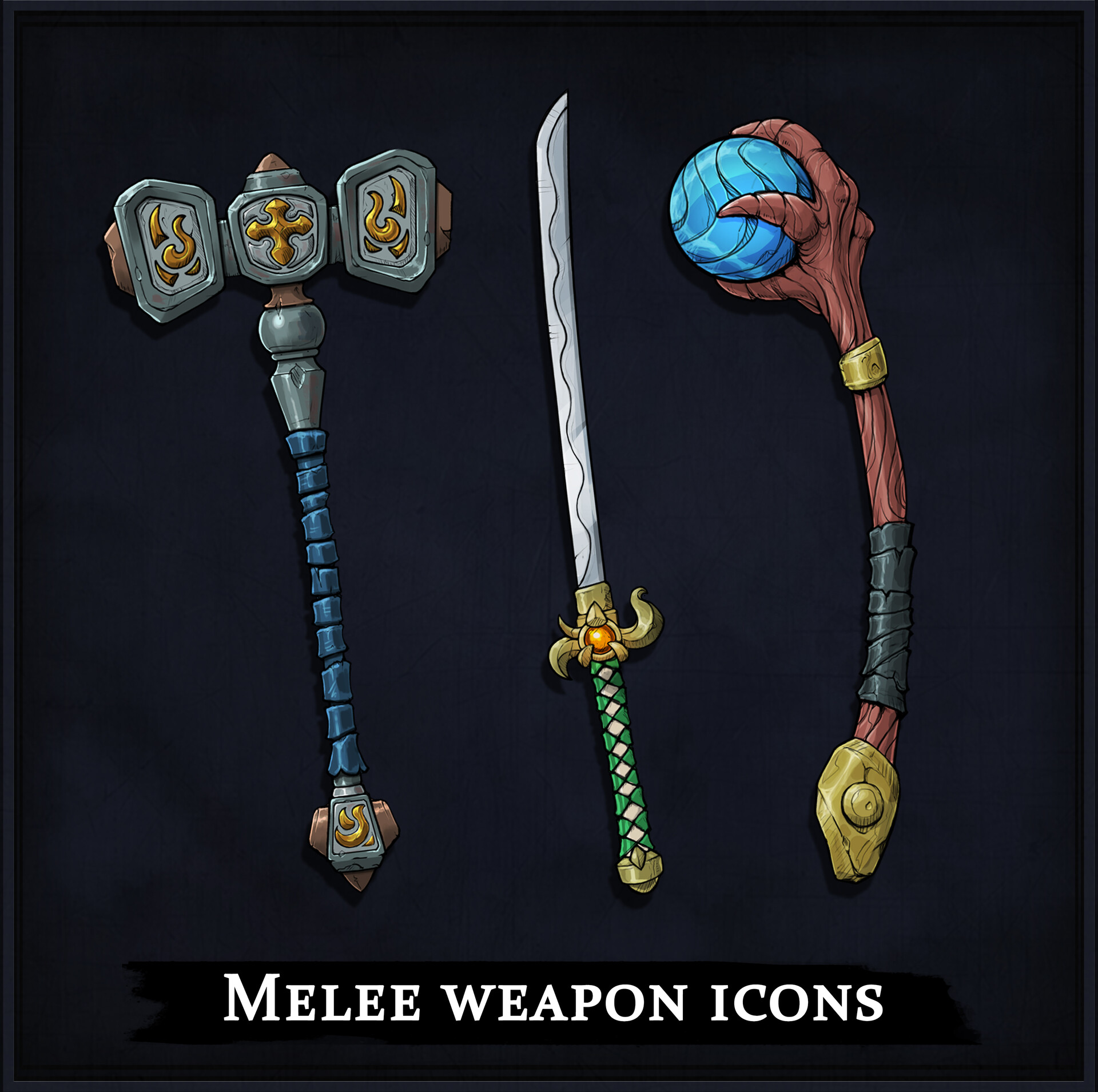 ArtStation - Melee weapon icons