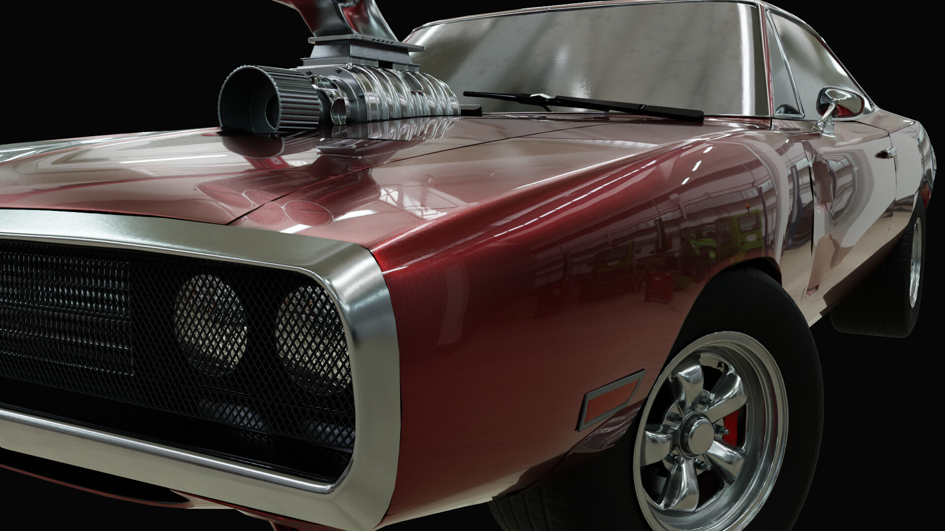 ArtStation - Dodge Charger RT (Supercharger) - 3D Game Asset