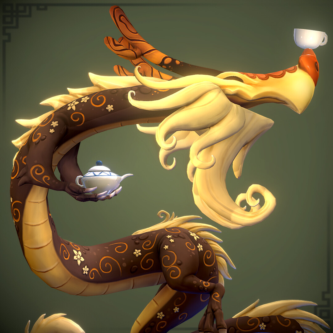 ArtStation - Oolung Tea Dragon - 3D Character