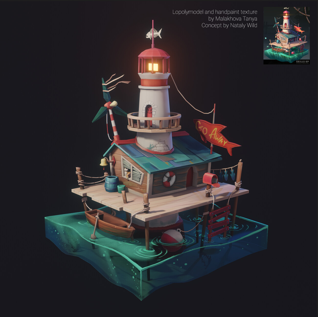 ArtStation - Lopoly model lighthouse