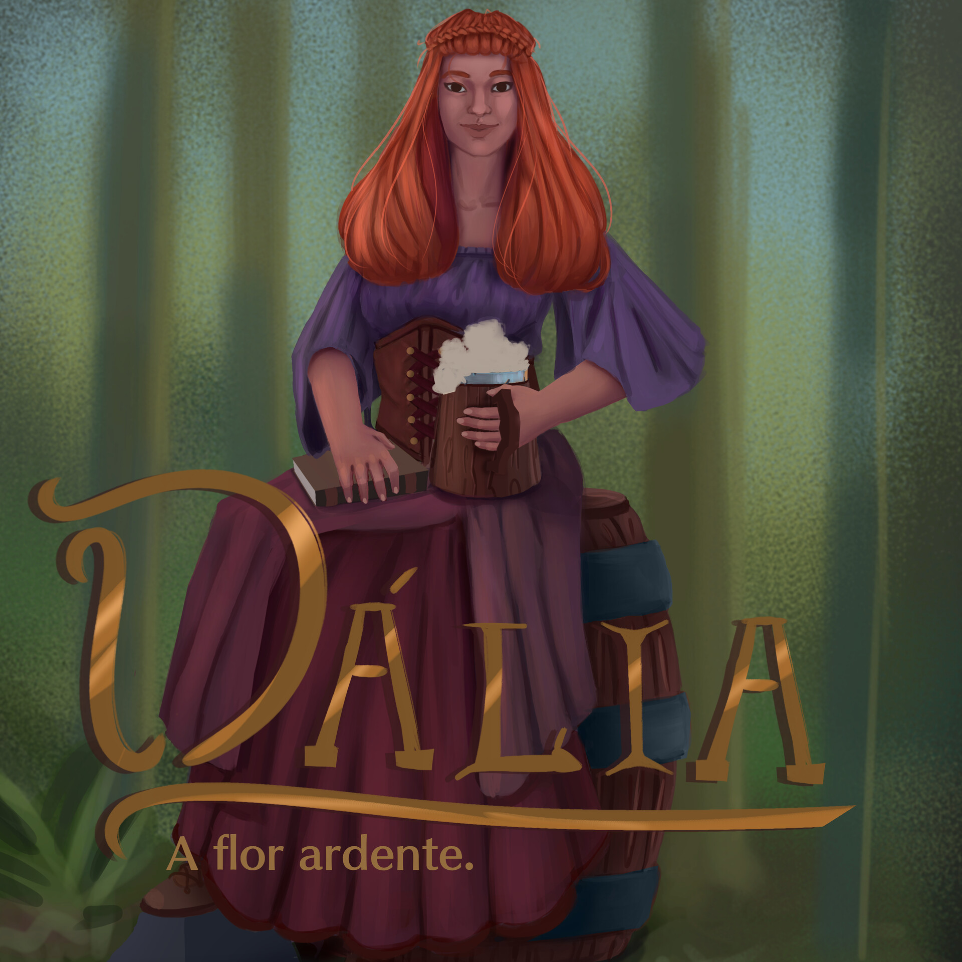 ArtStation - Dália a Flor Ardente
