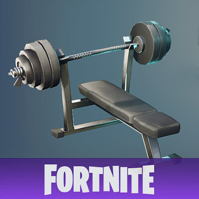 ArtStation - Fortnite - Brutus’ Room Props - Weightbench