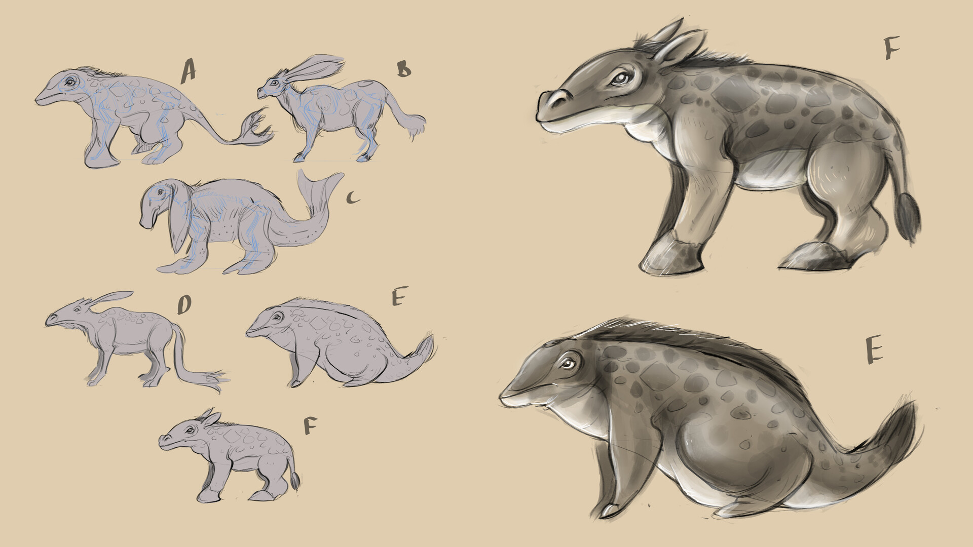 ArtStation - CREATURE PRACTICE DESIGN