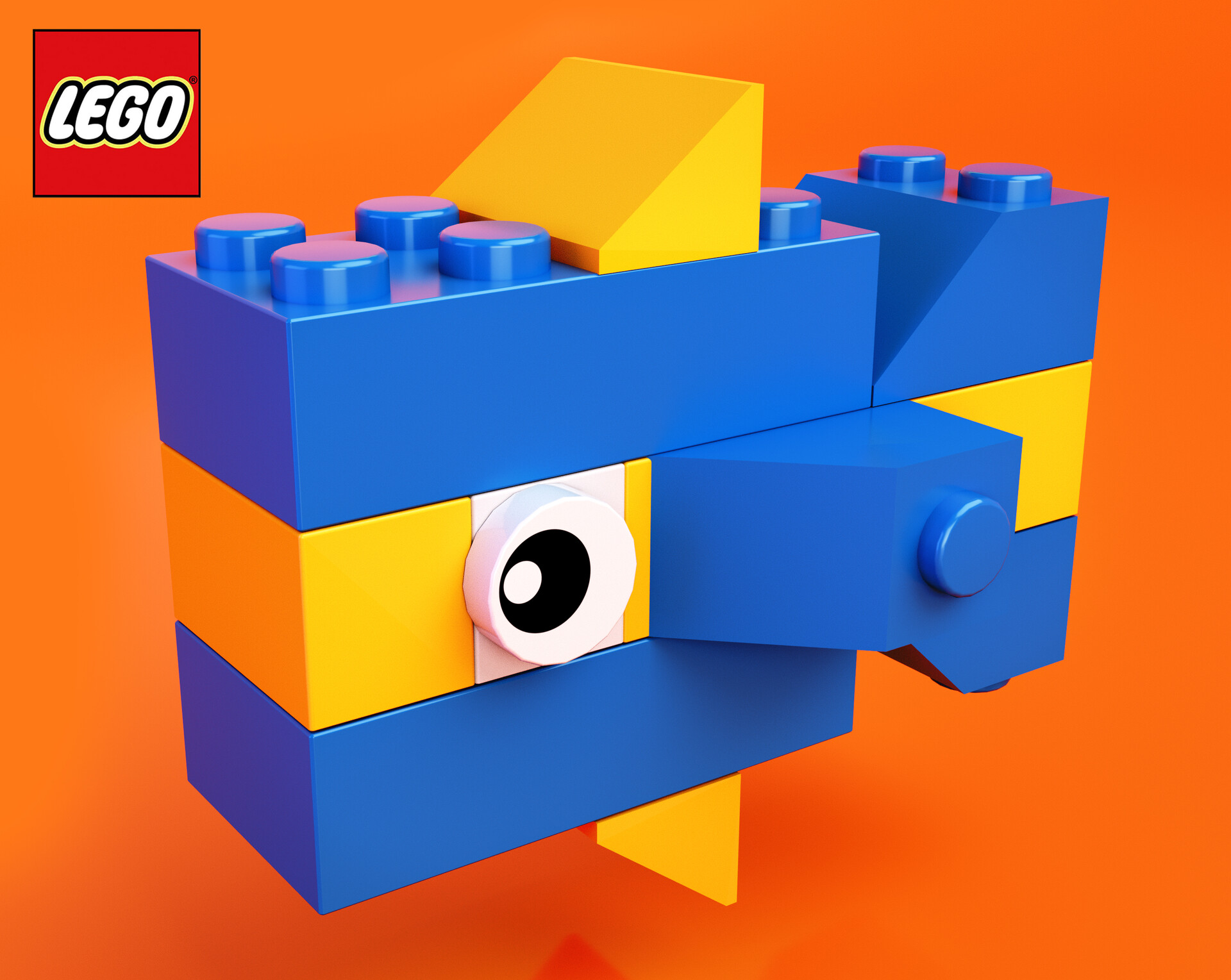 ArtStation - 3D Fish Lego Fan Art