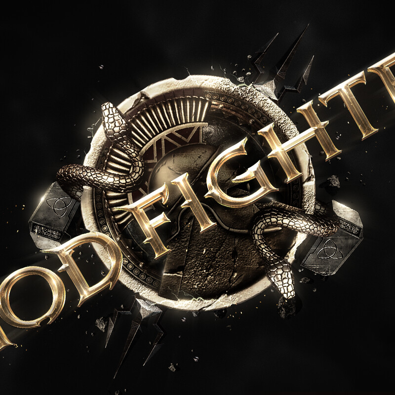 ArtStation - Mythology Game Logo - God Fighter