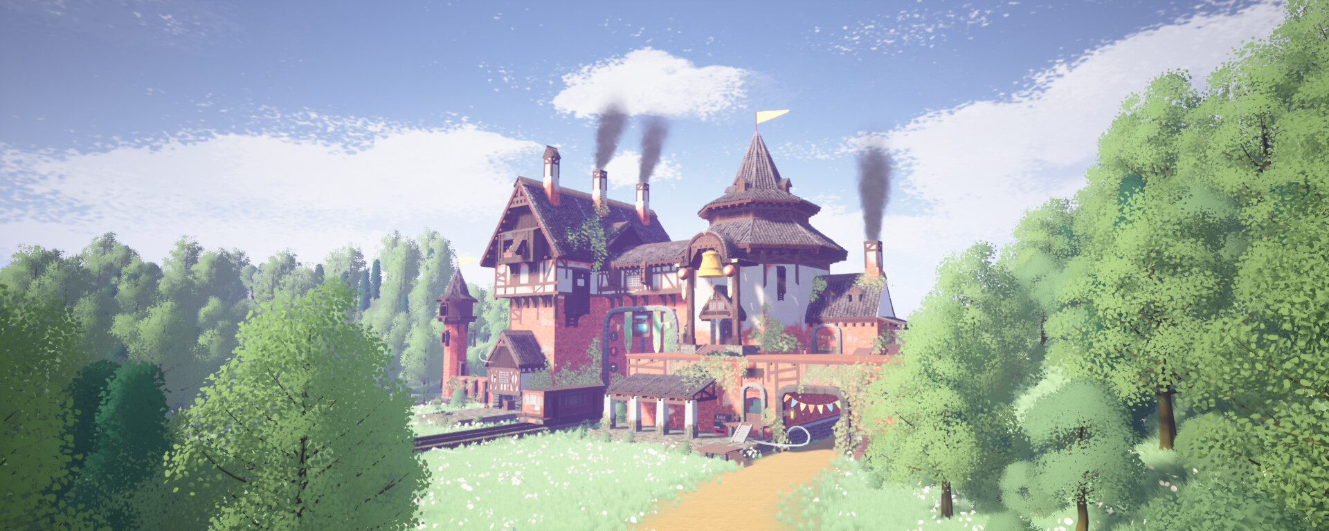 ArtStation - Stylized Train Station