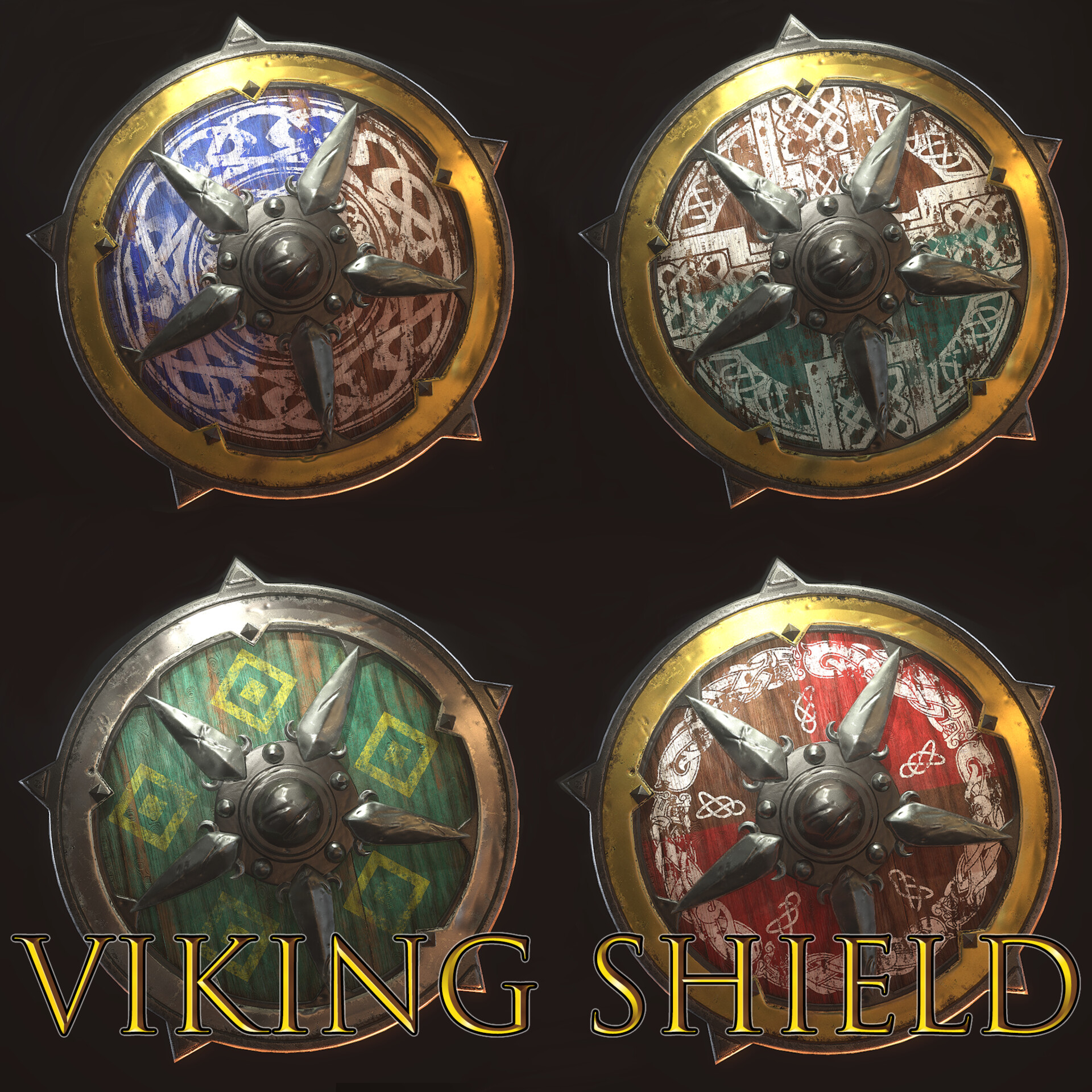 ArtStation - Viking Shield Set