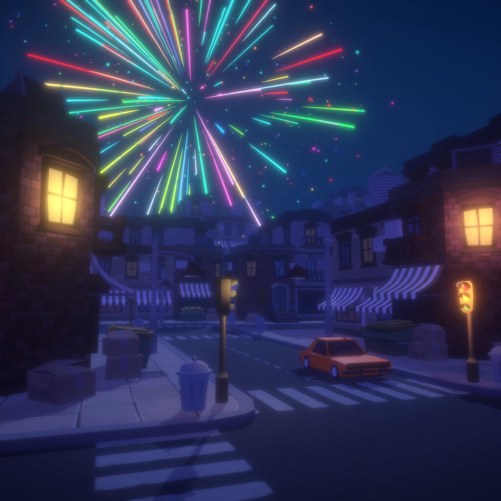 ArtStation - Game VFX - Stylized Fireworks