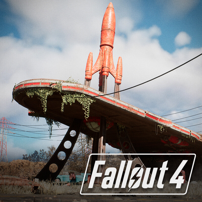 ArtStation - UE5 Fallout 4 Fanart - Red Rocket Exterior