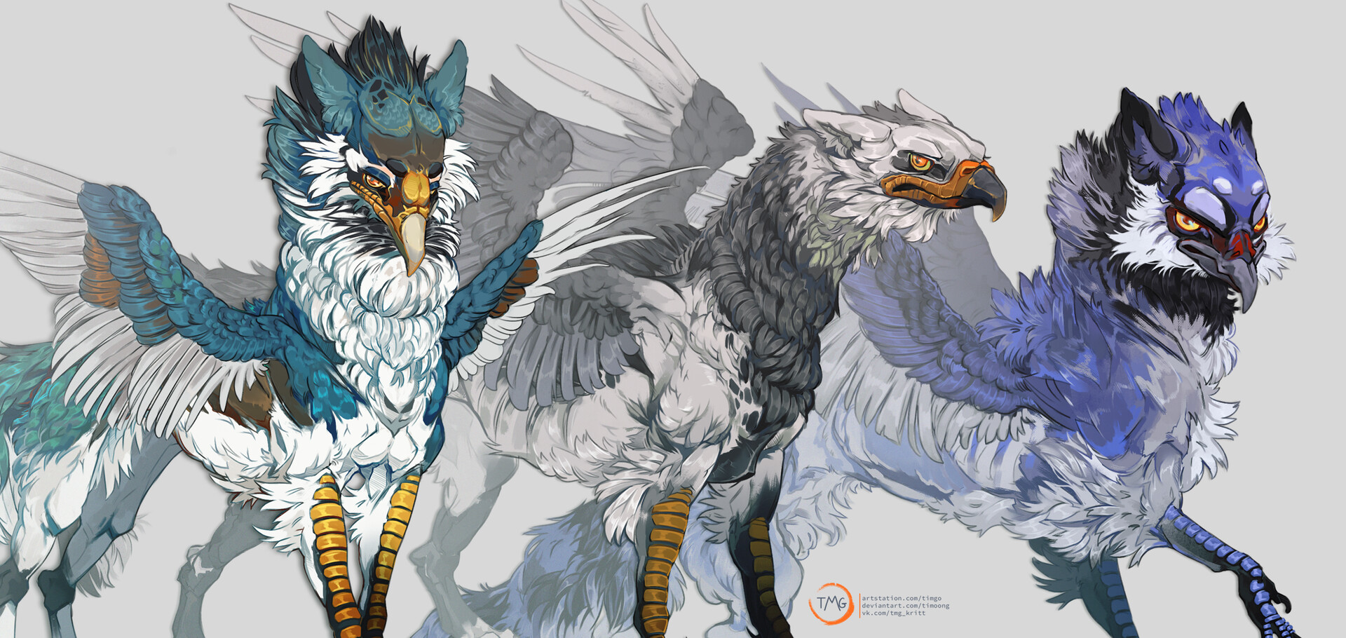 ArtStation - Griffin blue magpie