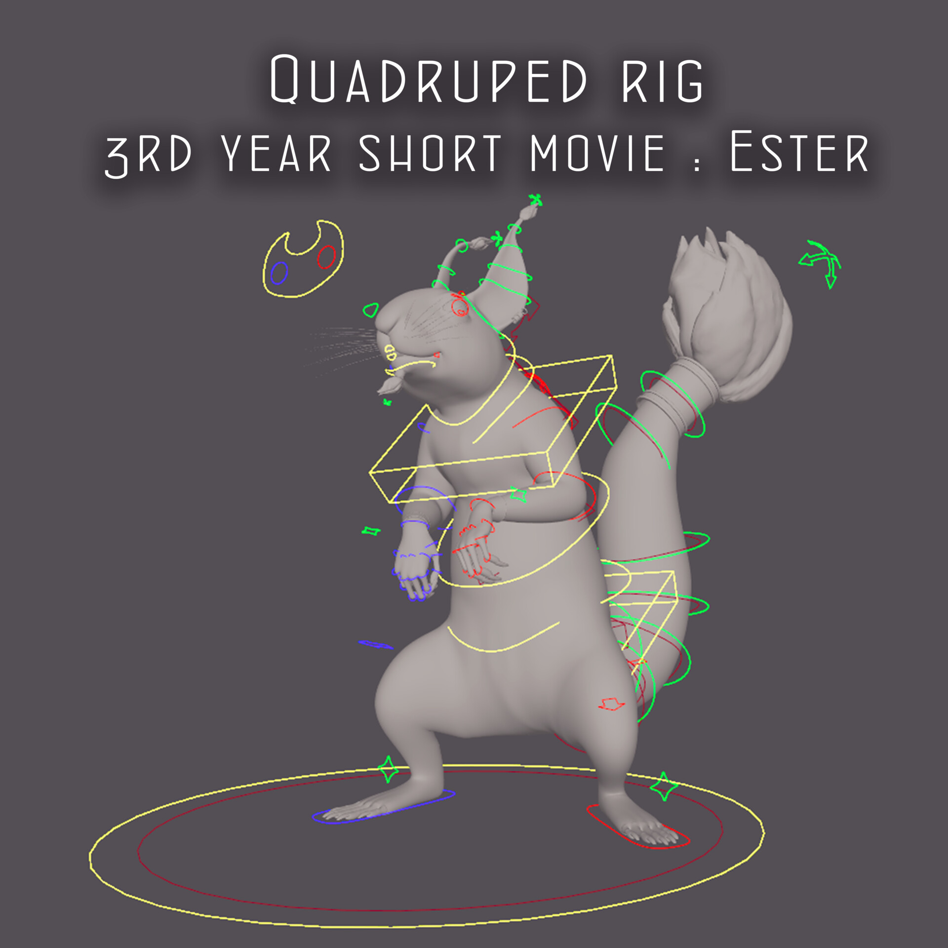 ArtStation - Squirrel rig : Ester ~ 2022