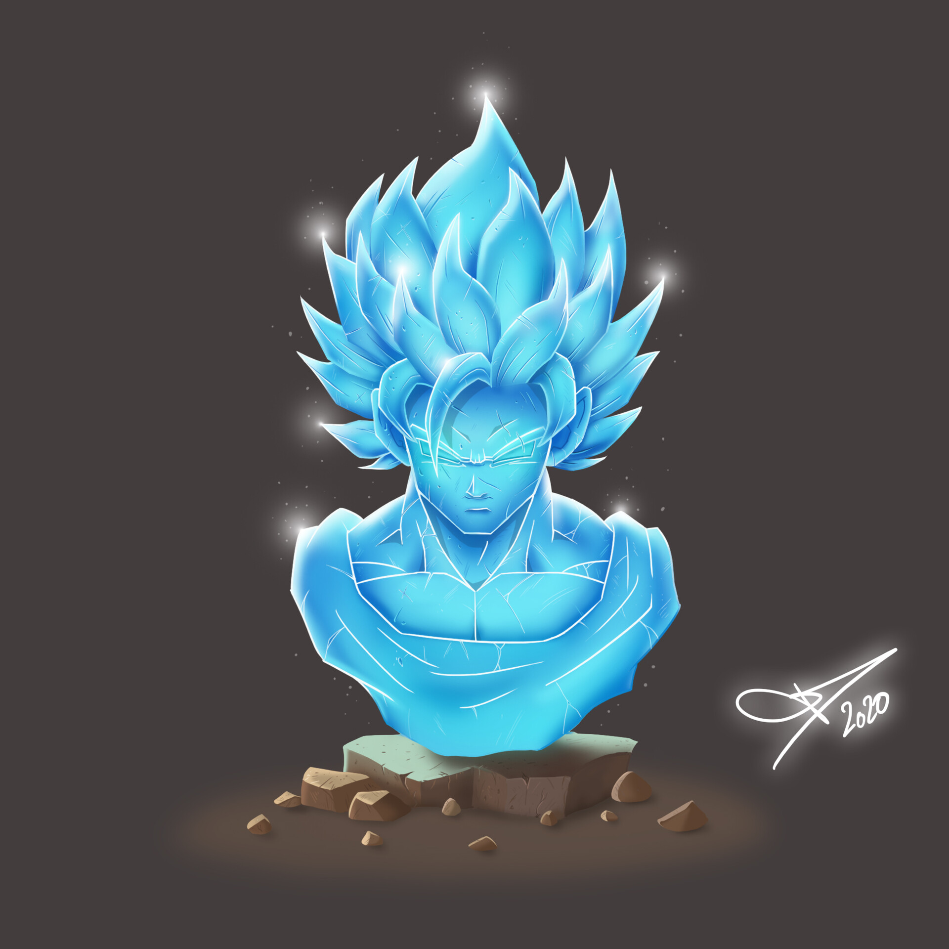 ArtStation - Cristal Goku Statue