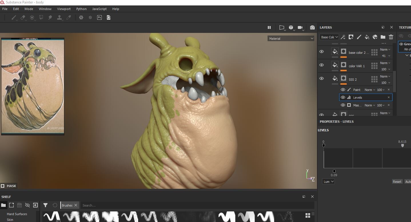 ArtStation - Green Creature WIP