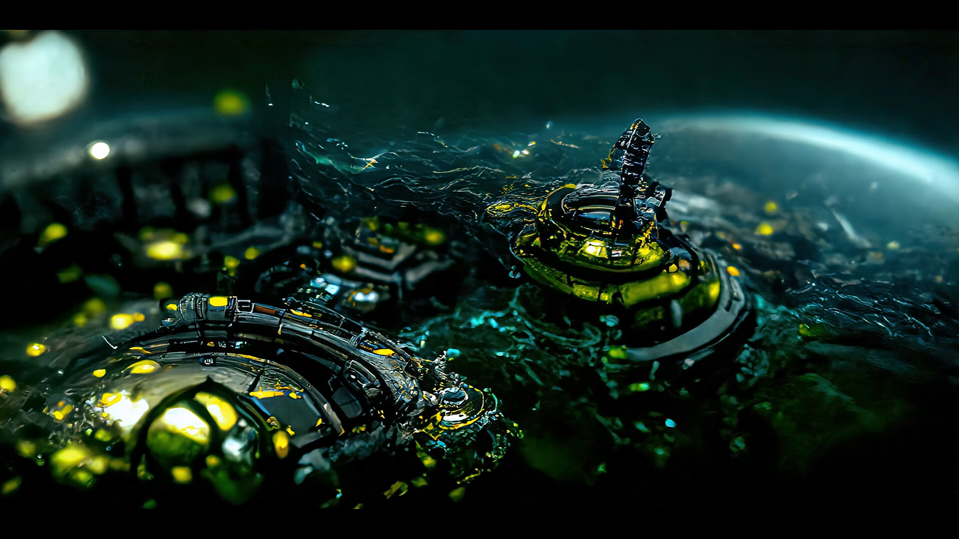 ArtStation - Medcono Ename - Alien Space Station In The Cold Atlantic Ocean