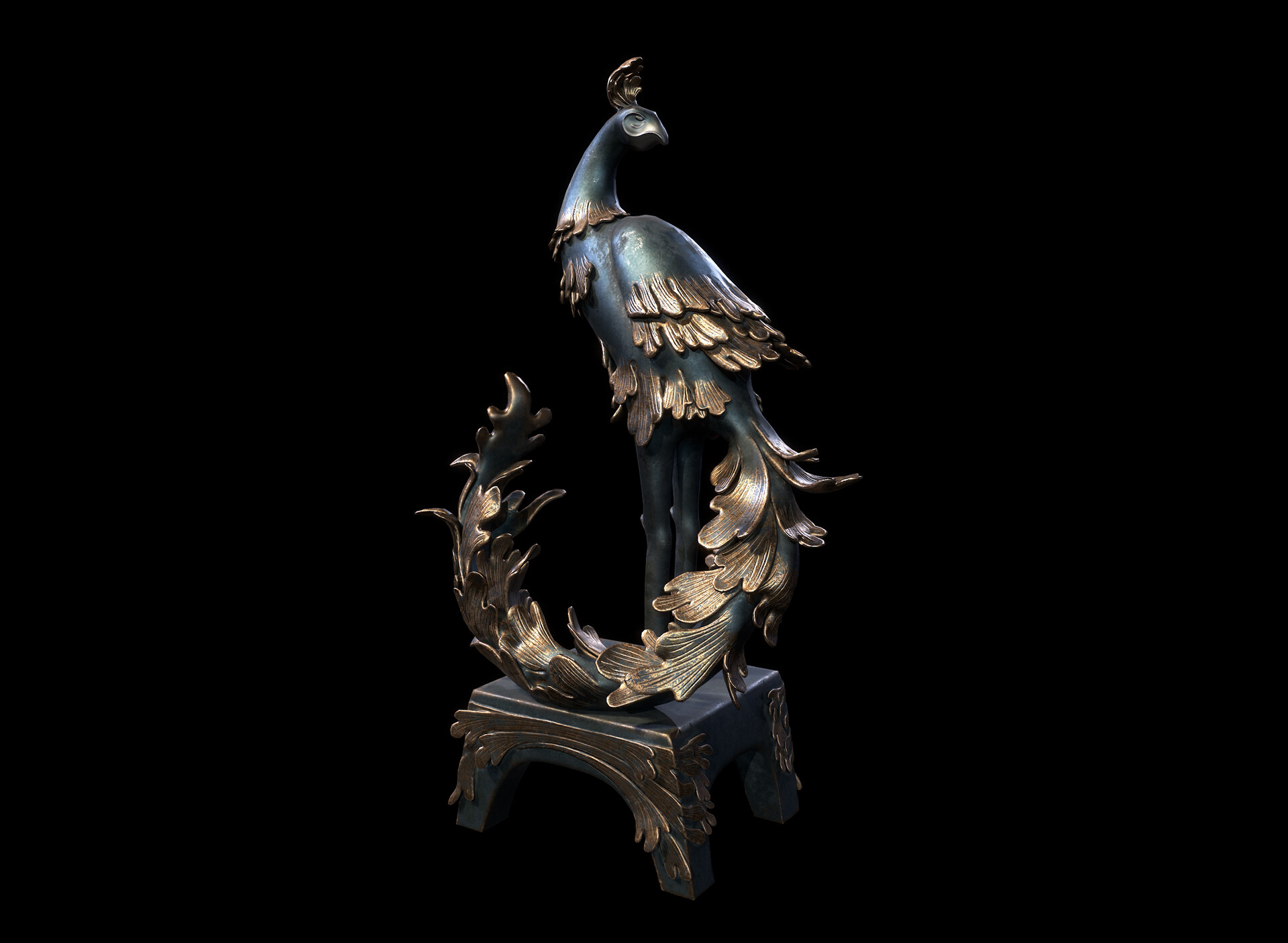 ArtStation - Chinese statue _ phoenix