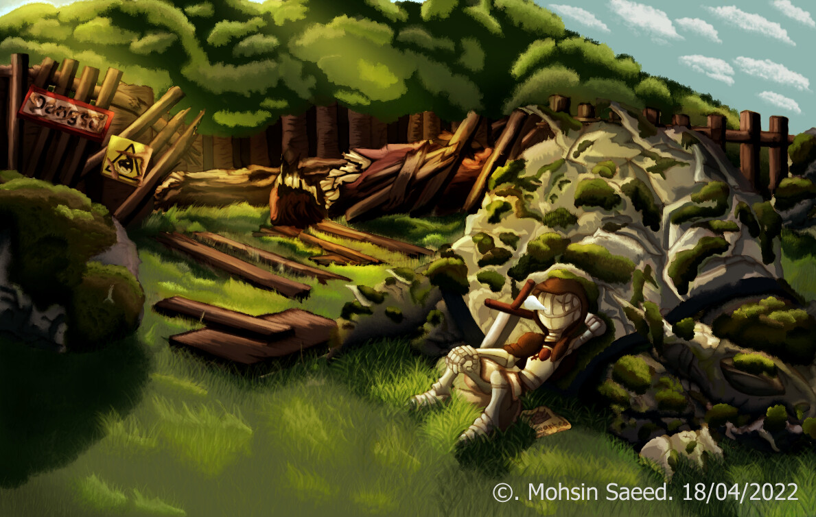 Mohsin Saeed - Knight in a meadow