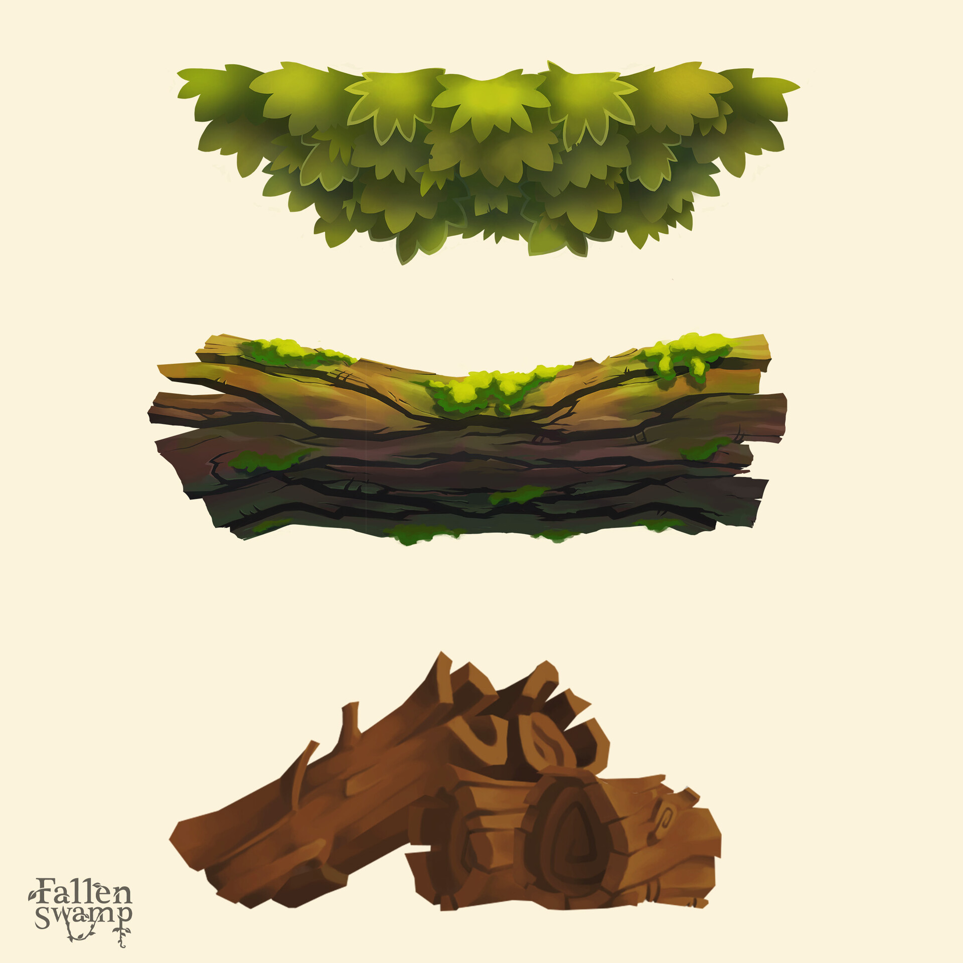 ArtStation - Fallen Swamp - Props