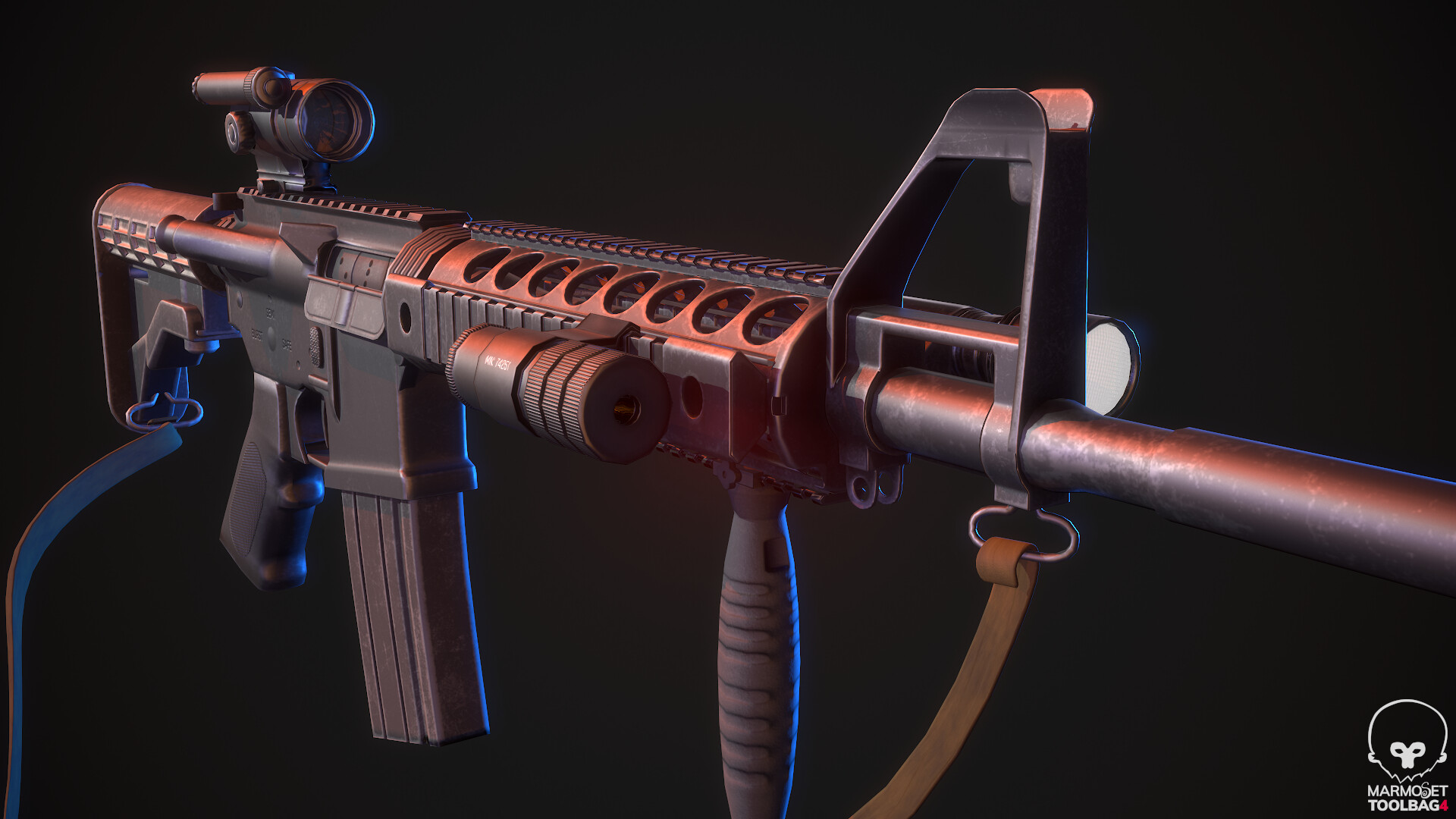 ArtStation - M4 Carbine w/ Attachments