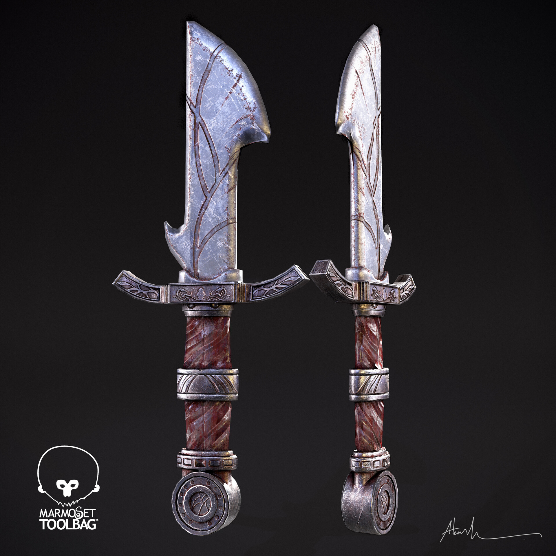 ArtStation - Antique Dagger-UE5 Real-Time Game-Ready