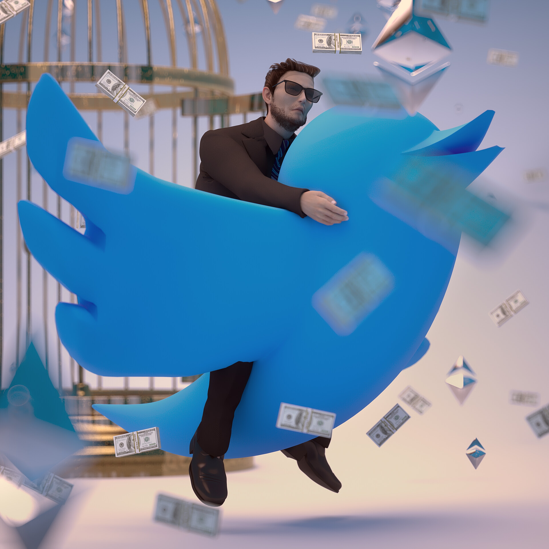 ArtStation - Elon Musk Twitter Bird