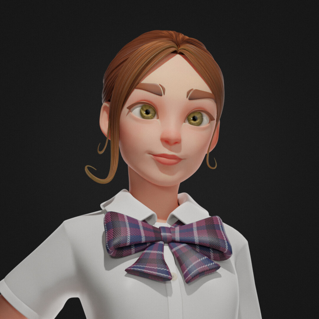 ArtStation - School Girl 3D Model