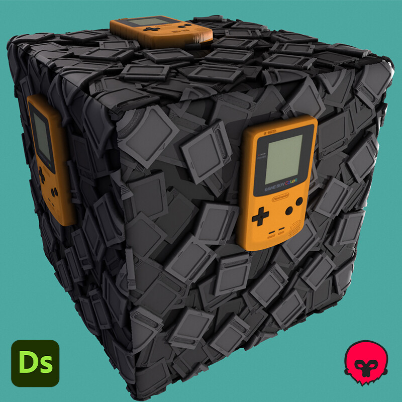 ArtStation - Game Boy Color 100% Substance 3D Designer