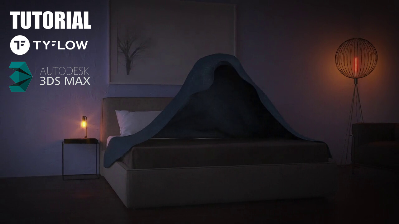 ArtStation - Bedroom's Nightmare (Ghost) tutorial | Tyflow + 3ds Max