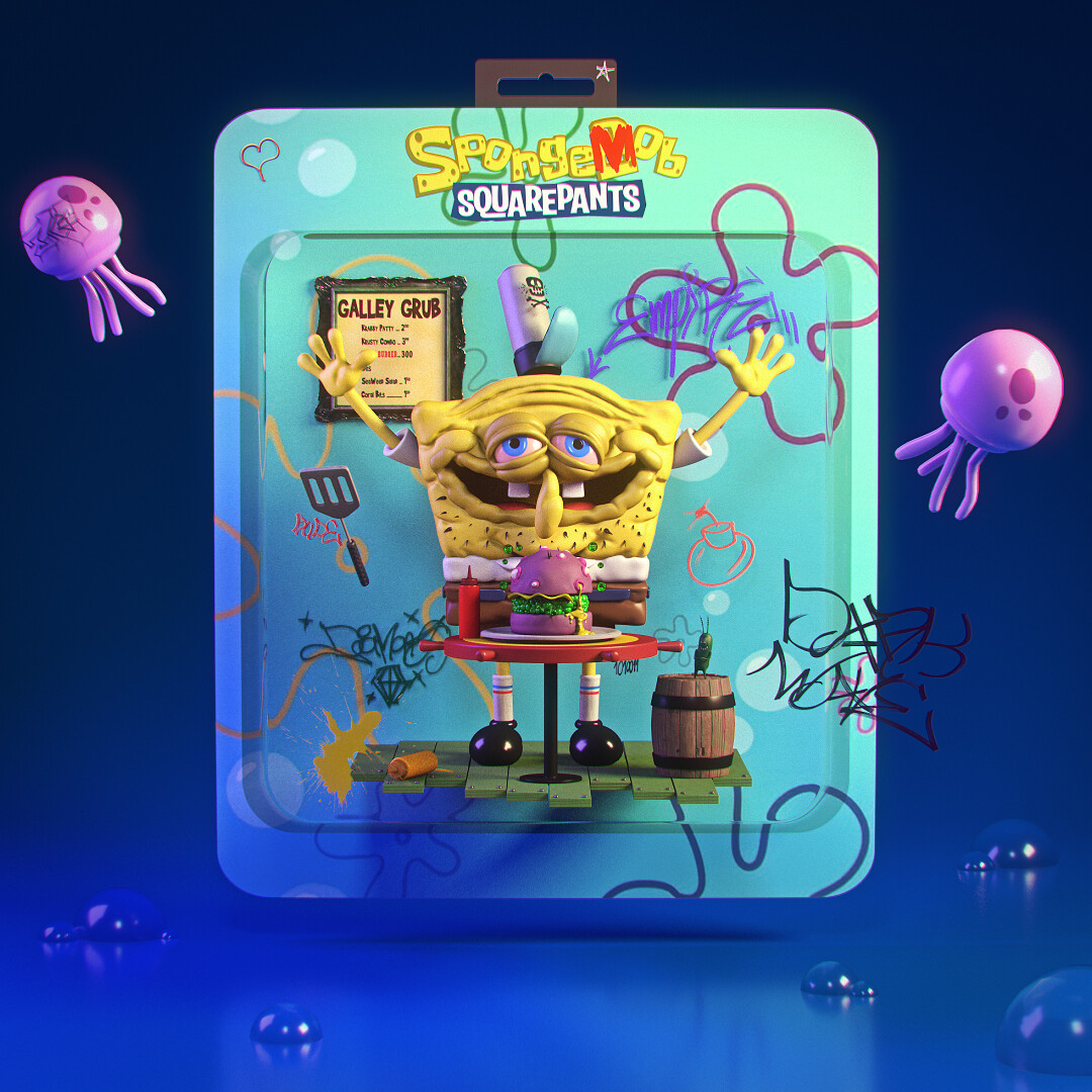 ArtStation - Sponge Mob Toxic Burger