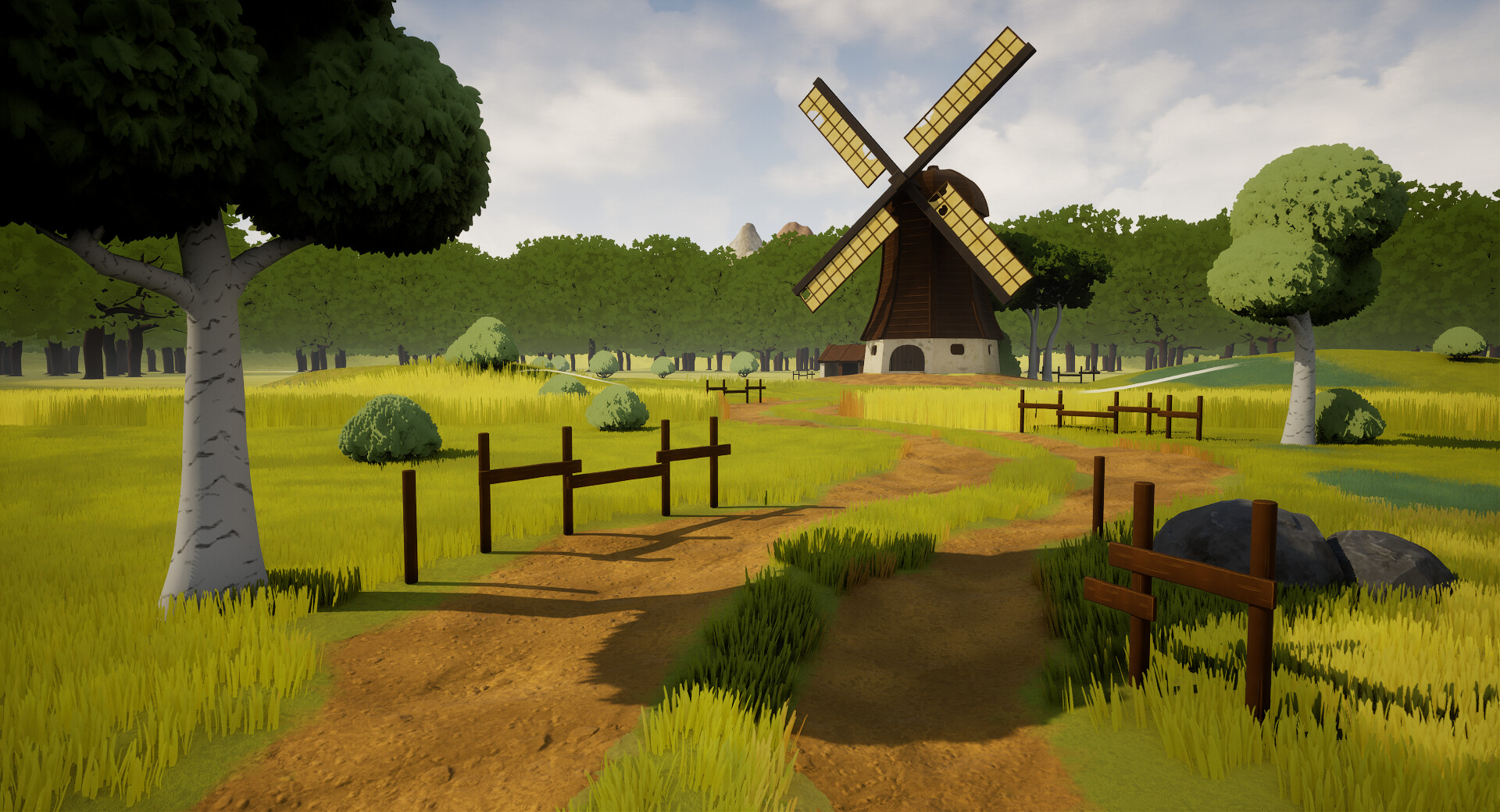 ArtStation - Stylized Windmill Environment