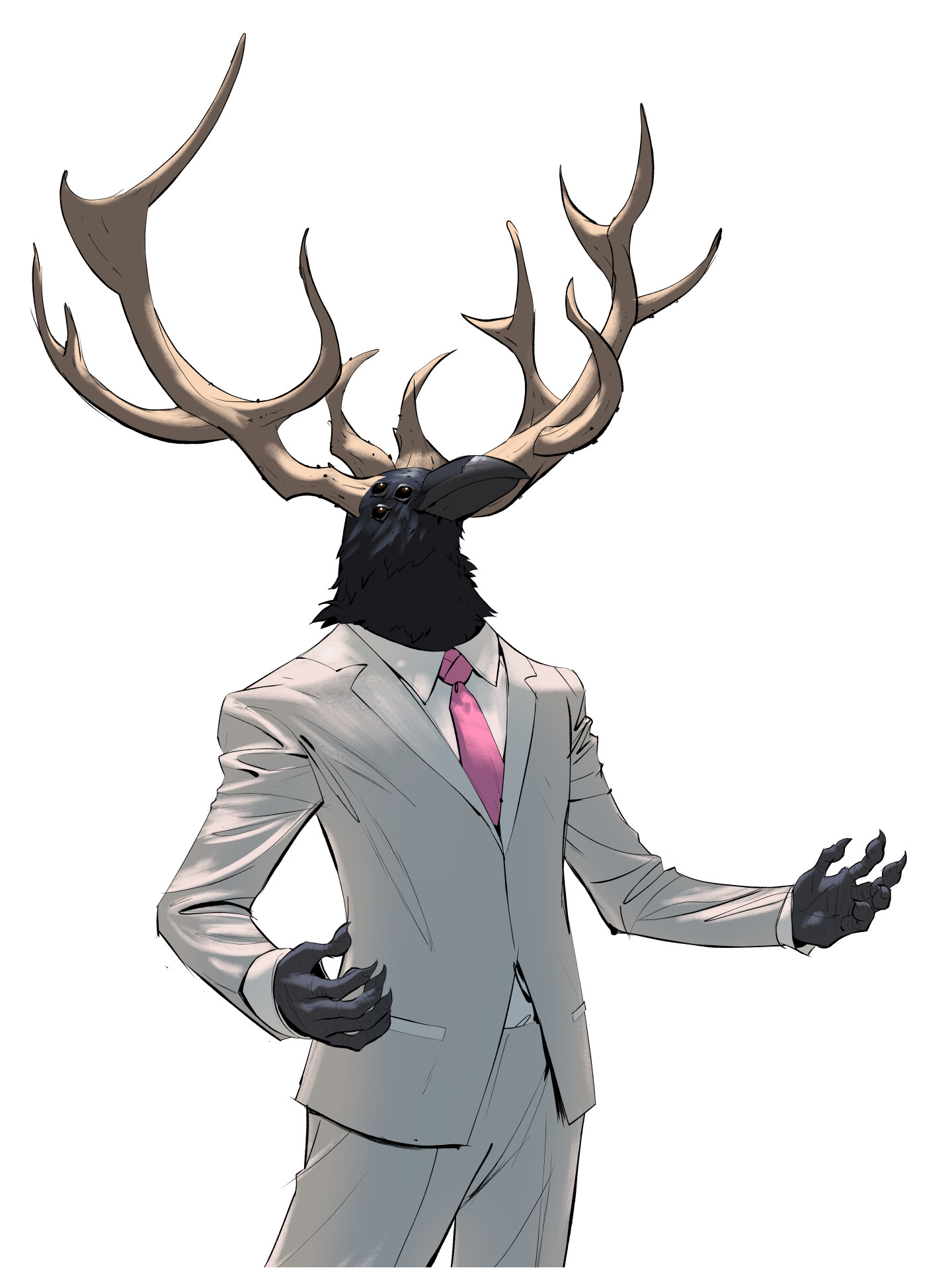 ArtStation - Antlered Raven God